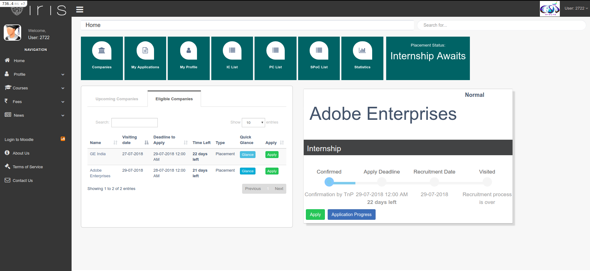 IRIS Placement Module for Students - Part 1 - IRIS Blog