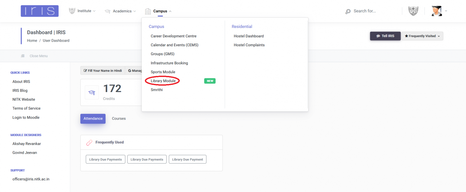 Library Dues Payment Module - IRIS Blog